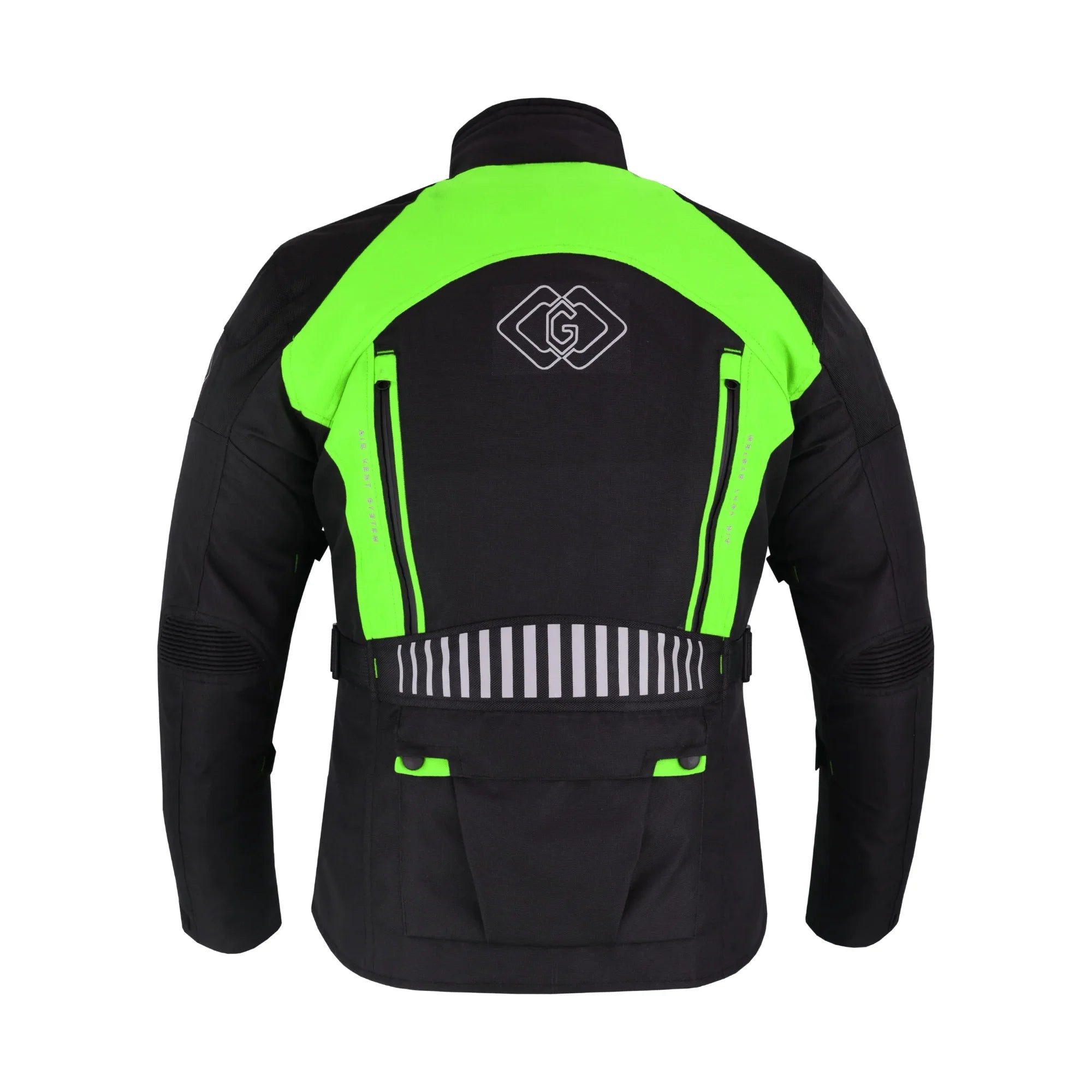 Black & Orange Biker Textile Long Motorcycle Jacket Biker CE Armours ...