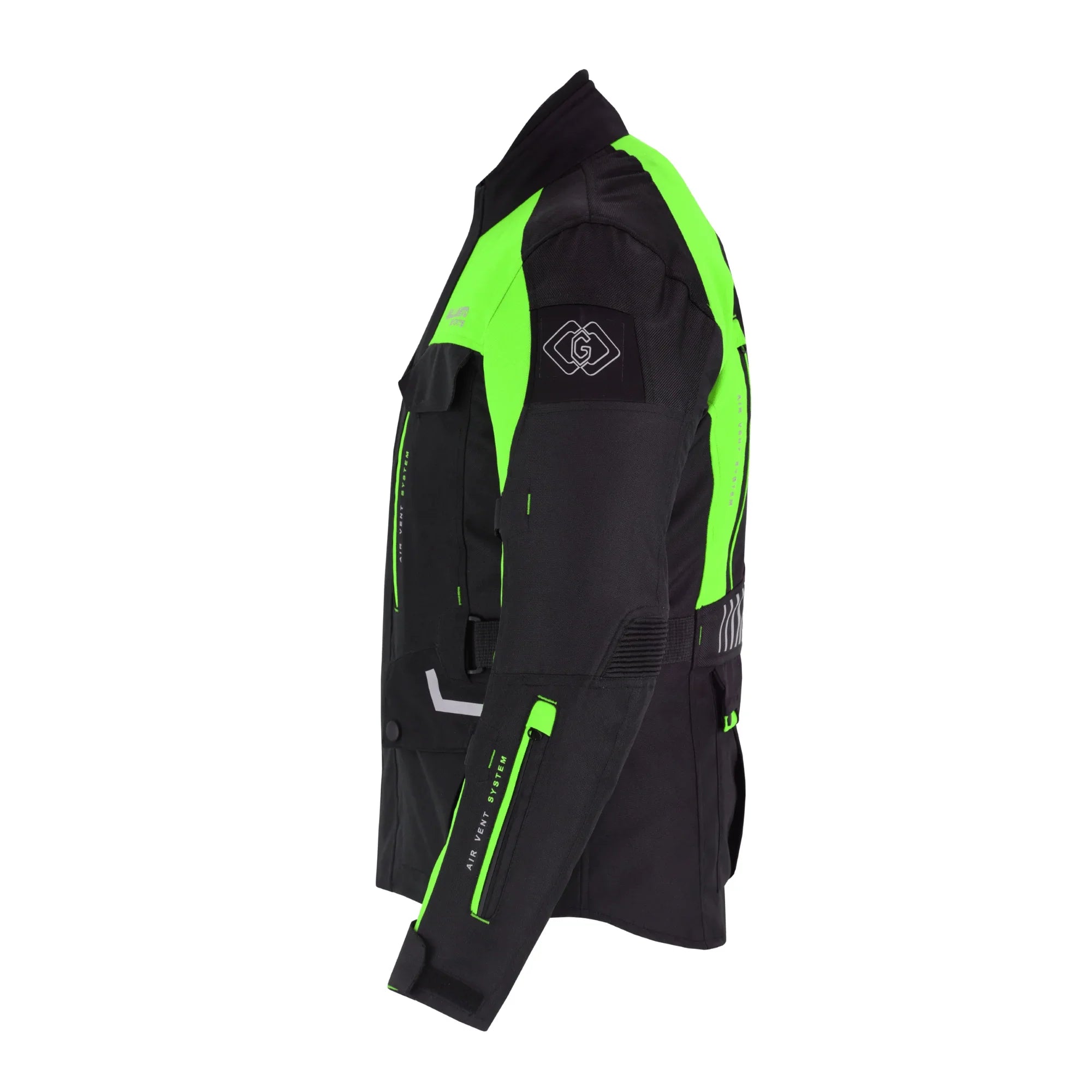 Black & Orange Biker Textile Long Motorcycle Jacket Biker CE Armours ...