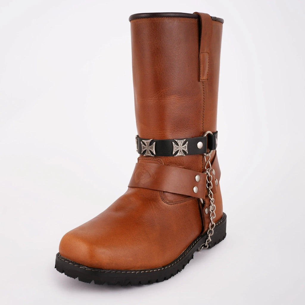 Iron Cross Leather Boot Chain - Biker Motorcycle Acessory – Vintage Leather