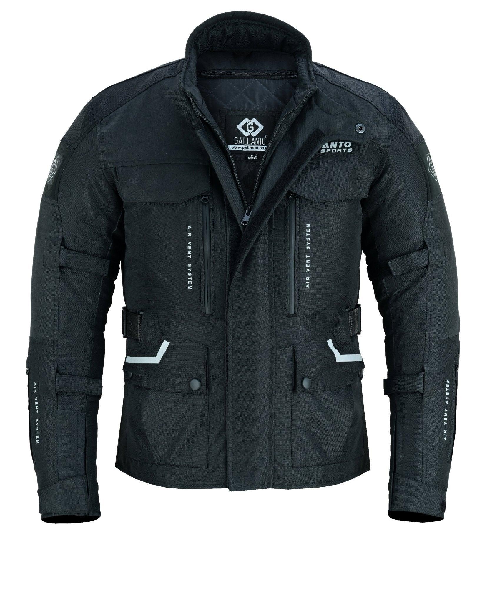 Black & Orange Biker Textile Long Motorcycle Jacket Biker CE Armours ...