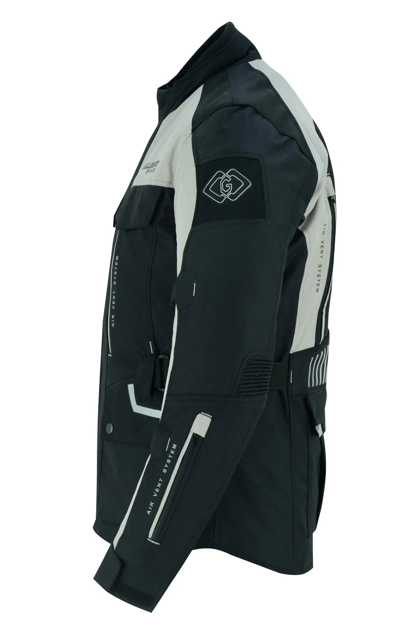 Black & Orange Biker Textile Long Motorcycle Jacket Biker CE Armours ...