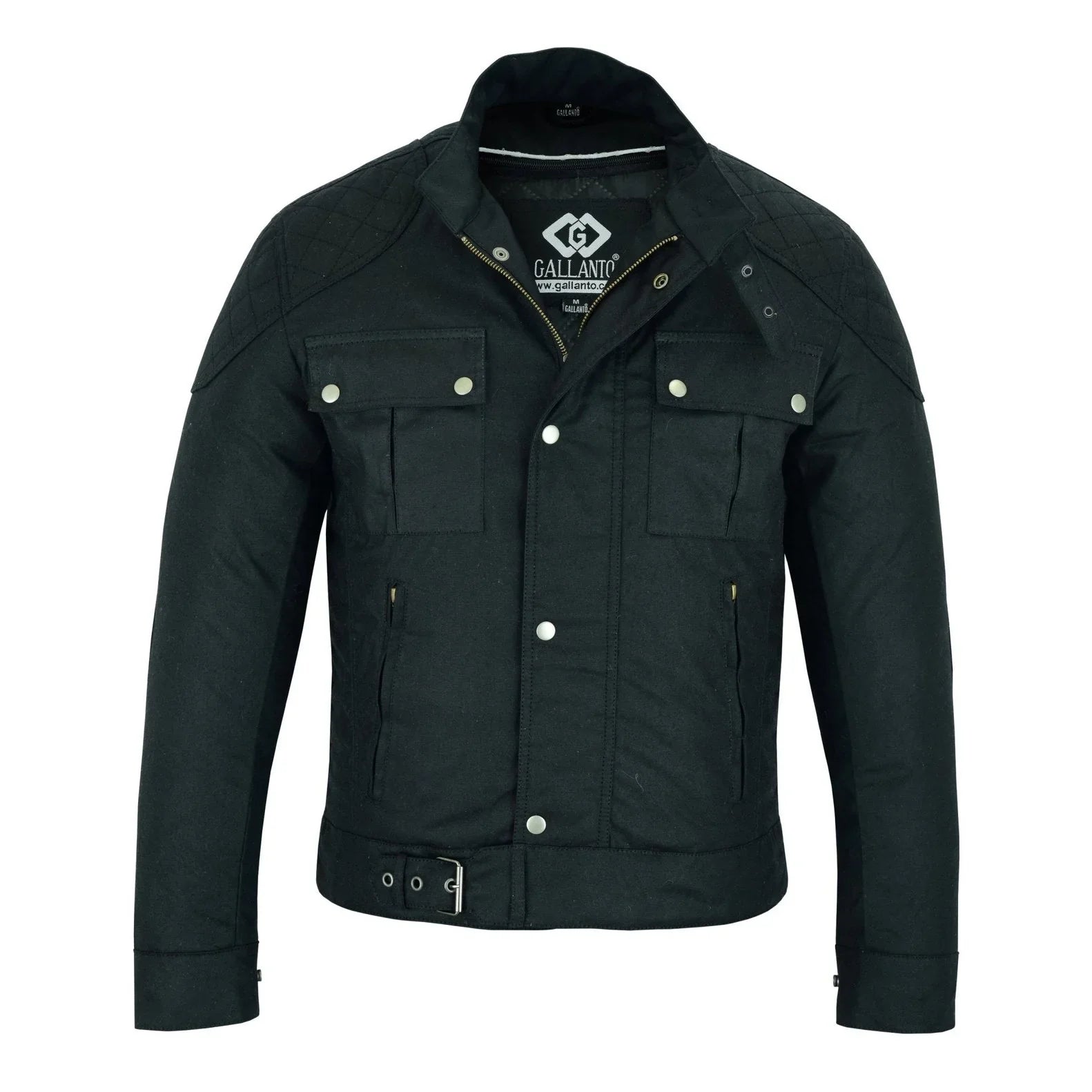 Classic Brown Waxed Cotton Motorcycle Jacket Textile for Biker ...