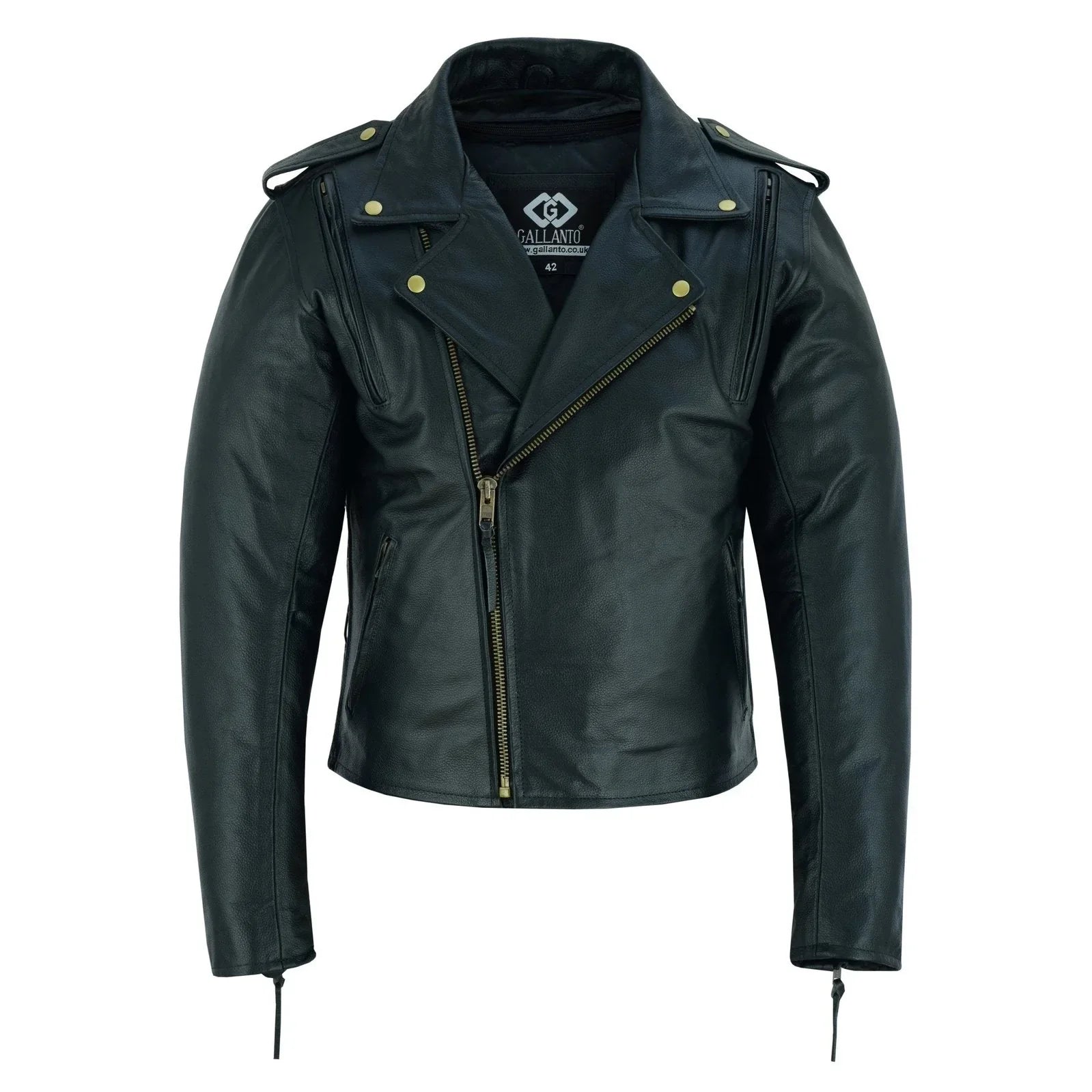 Men's Cool Rider Black Vented Premium Leather Motorcycle Jacket ...