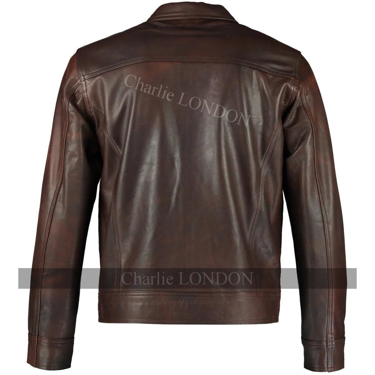 Mens Looper Vintage Brown Joseph Gordon-Levitt Leather Jacket – Vintage ...