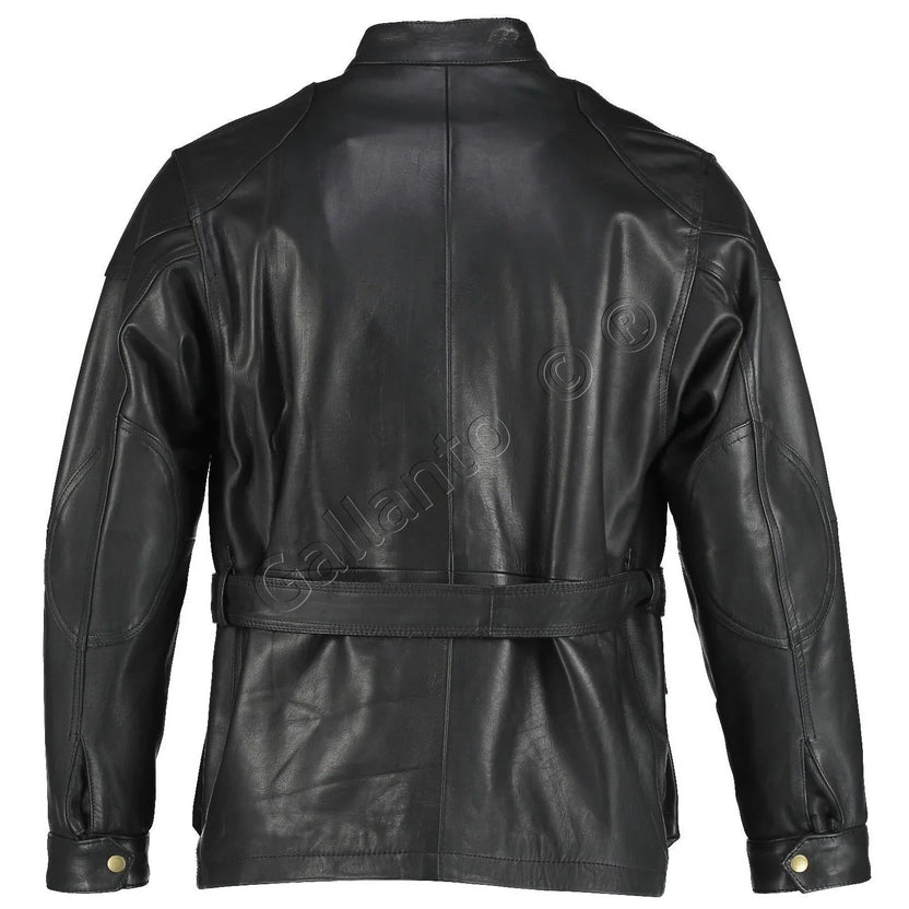 Men's Premium Brown Benjamin Button Long Leather Jacket – Vintage Leather
