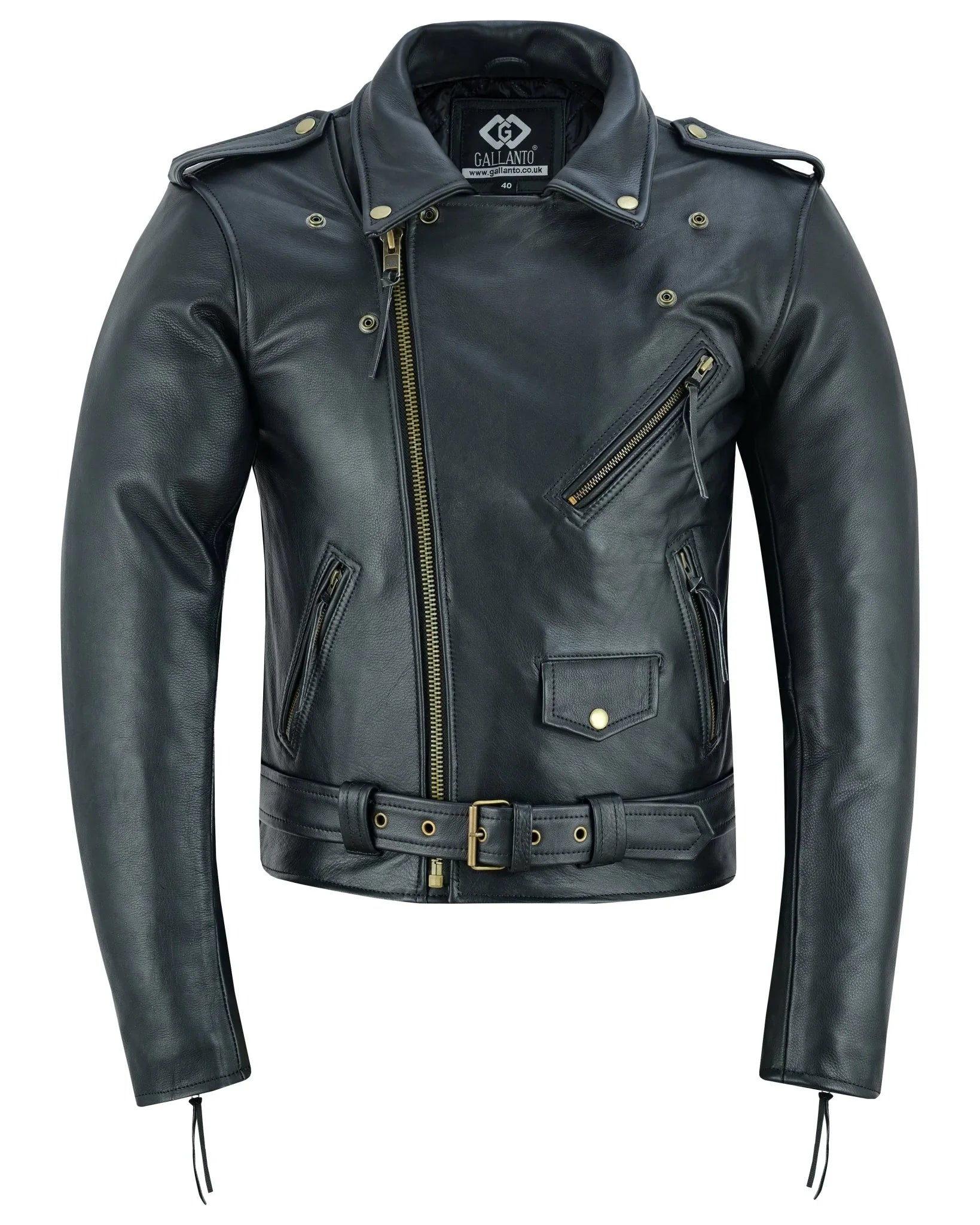 Premium Leather Terminator Marlon Brando Biker Motorcycle Jacket ...