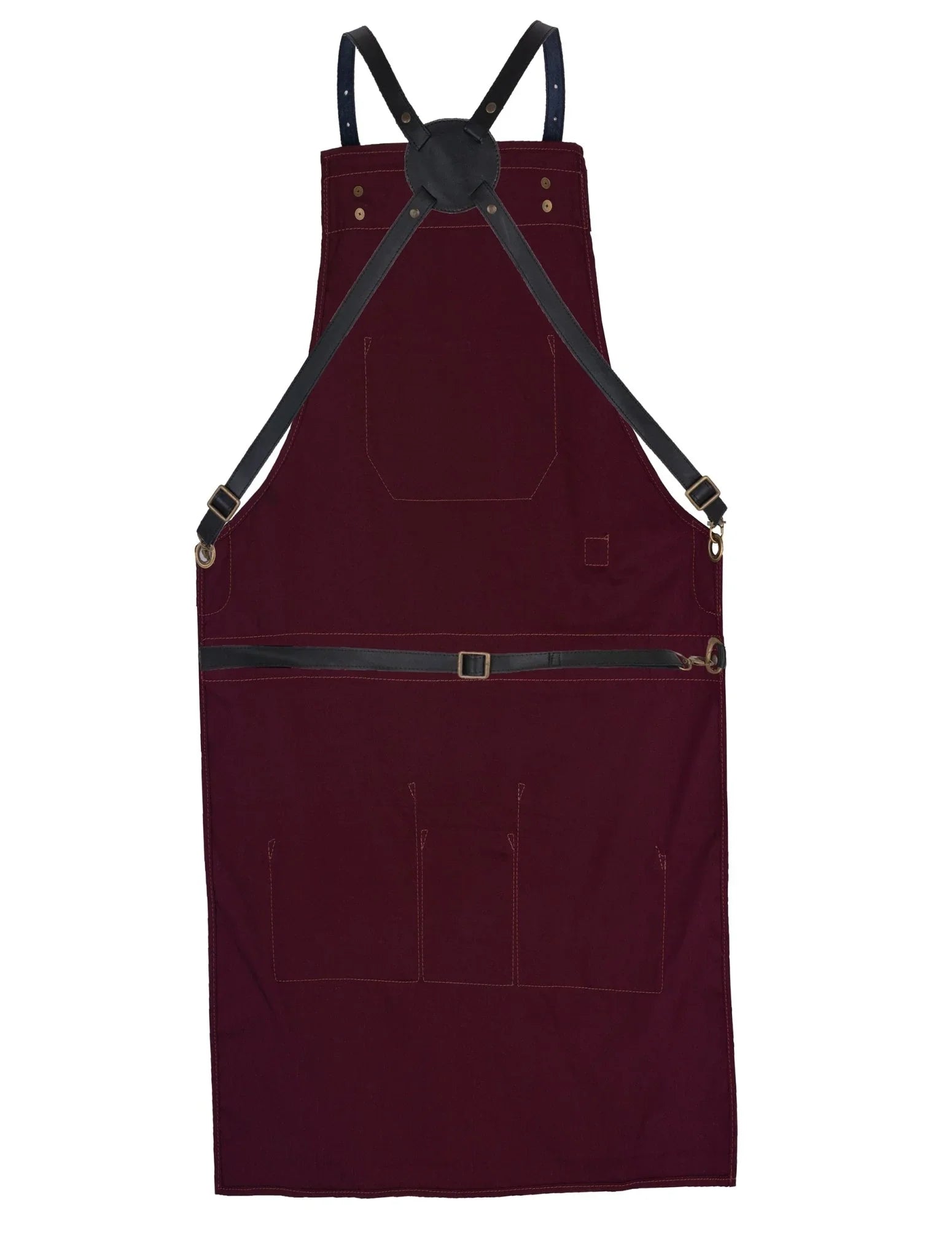 Real Leather Multi-Pocket Apron Butcher Apron - BBQ Apron - Cooking Ap ...